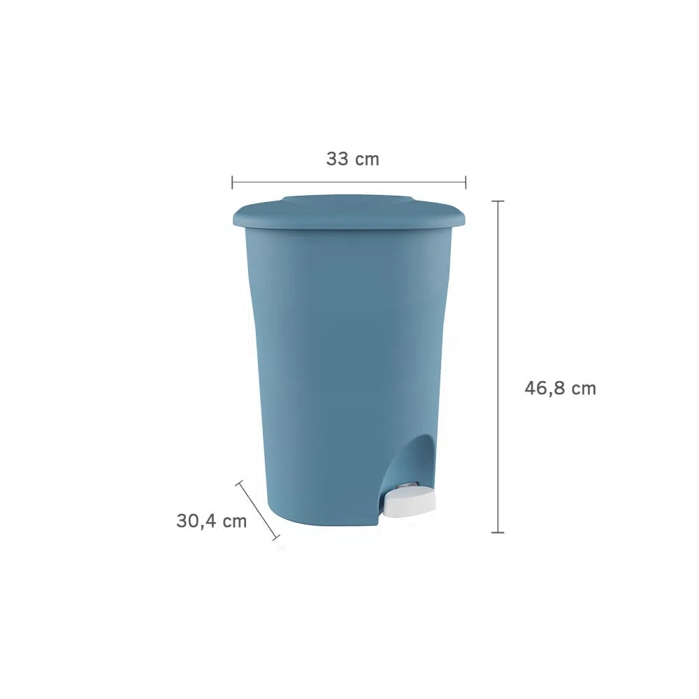 Lixeira Ecológica com Pedal LP2 25 Litros Mediterrâneo Astra ...