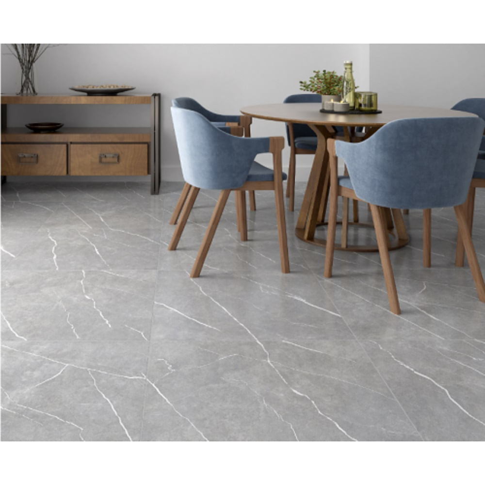 Piso Cerâmico Acetinado Acordes Gray Retificado 75X75cm Caixa 2,28m ...