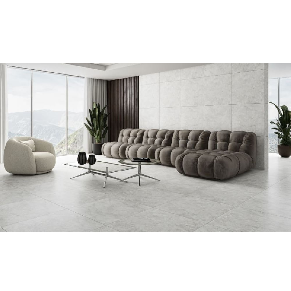 Porcelanato Acetinado Vertigo Ice 81x81 Retificado Caixa 1,98m? Gaudi ...